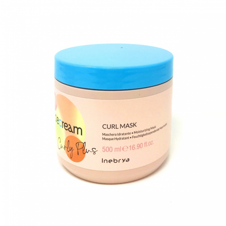 INEBRYA ICE CREAM CURLY PLUS MASCHERA MORINGA CAPELLI RICCI 500ML ...